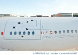 Airbus flight-tests A350 XWB composite fuselage panel