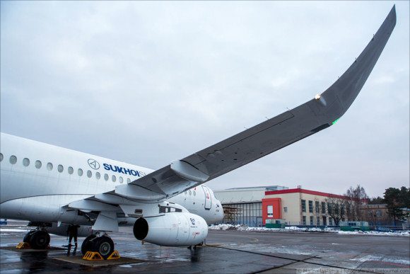 First SSJ100 Test Flight with Saberlets Performed Successfully